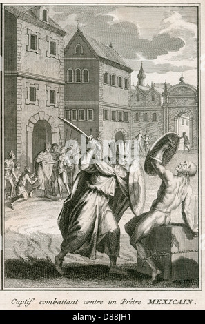 Ritual Fight, Aztecs Stock Photo - Alamy