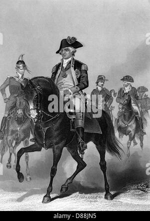 Baron Friedrich Wilhelm von Steuben drilling the American troops at ...