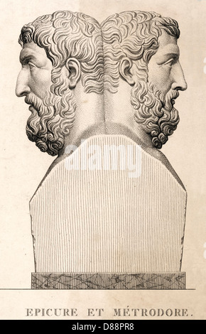 Portrait of Metrodorus of Lampsacus, Greek philosopher of the Epicurean ...