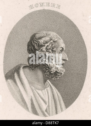 HOMER (9th-8th CENTURY B.C.). /nGreek poet. Roman copy of a lost Greek ...