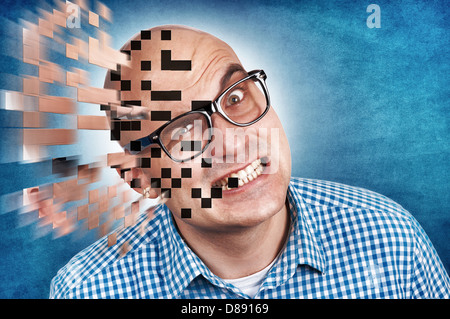 Funny man head explosion Stock Photo - Alamy