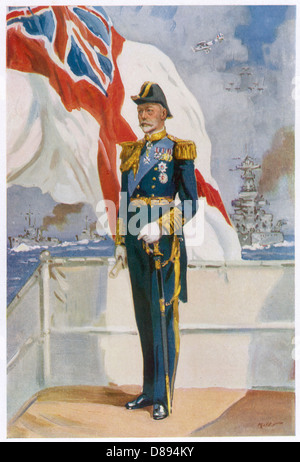 King George V reviewing the British naval fleet at Spithead Stock Photo ...