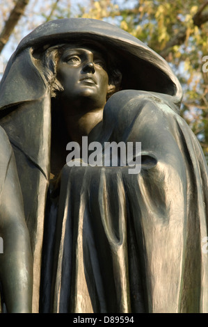 Statue representing death angel / Old Father Time / Grim Reaper with ...