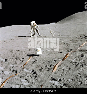 Apollo 15 Scott and the drill Stock Photo - Alamy