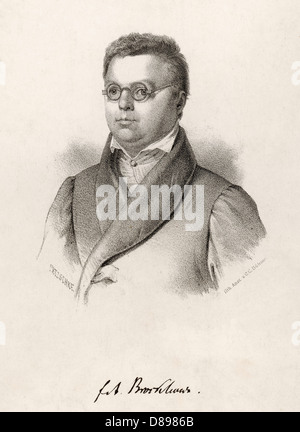 Friedrich Arnold Brockhaus, 1772 - 1823, a German publisher, founder of ...