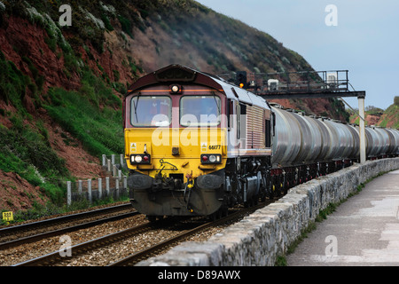 EWS class 66 diesel locomotive No 66133 pulling a freightliner train in ...