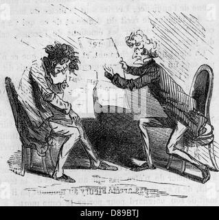 Caricature of Richard Wagner, German composer, 'The Ear of the Universe ...