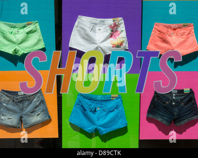 Window Display of Shorts at Aeropostale, NYC Stock Photo - Alamy