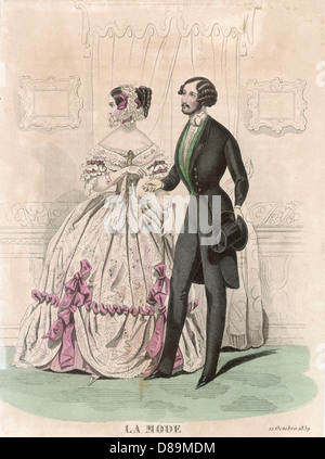 Evening Dress 1839 Stock Photo - Alamy