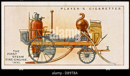 First steam-powered fire engine by Paul-R. Hodge, New York, 1840 Stock ...