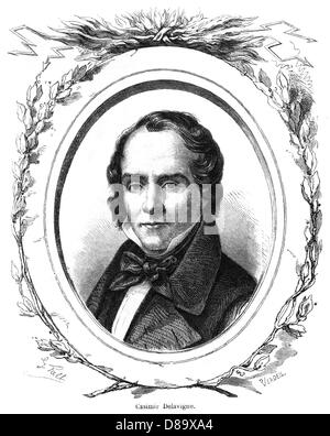 Casimir Delavigne (1793-1843). French poet and dramatist. Engraving ...