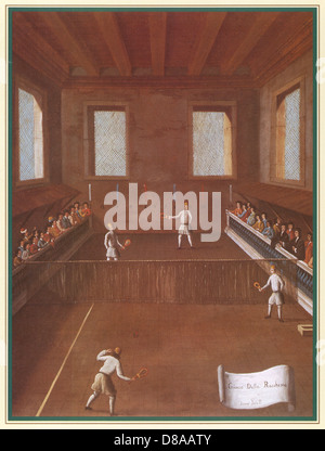 Game of Real tennis, 17th Century. the original racquet sport from ...
