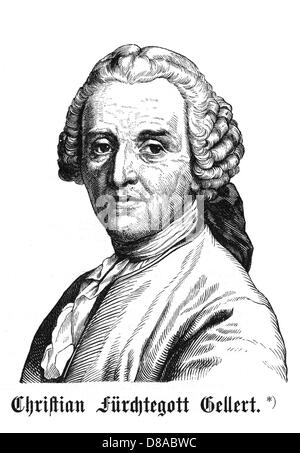 Christian Fürchtegott Gellert, 1715 to 1769. German poet Stock Photo ...