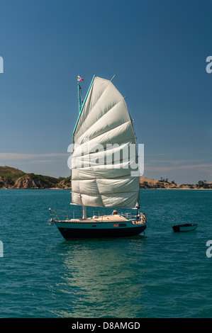 Fantail, Annie Hill's junk rigged Raven 26, sailing in company with ...