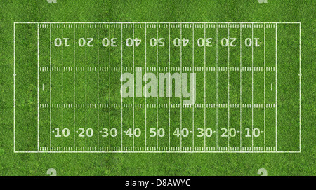 Aerial view of American Football field at 45 degree angle Stock Photo ...