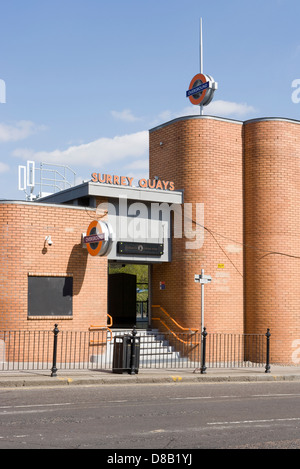 London Overground East London Railway Surrey Quays Station Stock Photo ...