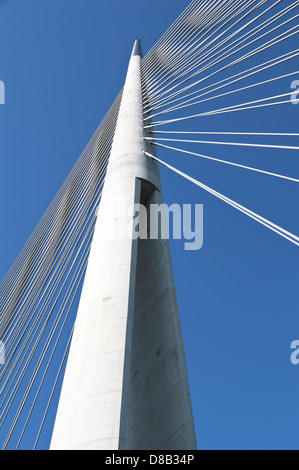 Pylon at Ada Cable Bridge Belgrade Serbia Stock Photo - Alamy