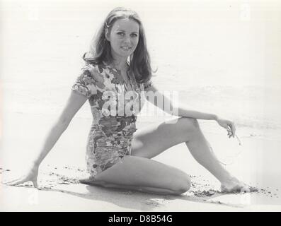 DAGMAR LASSANDER at a beach near Rome before leaving for the United ...