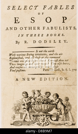 Title page from 'The Fables of Aesop and Others Translated Into Human ...