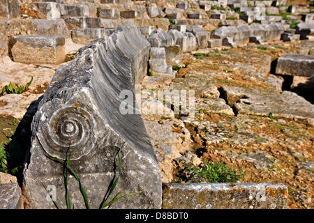 The ancient theater of Orchomenus (Orchomenos), Viotia (Boeotia ...