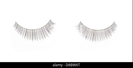 false eyelashes cut out onto a white background Stock Photo - Alamy