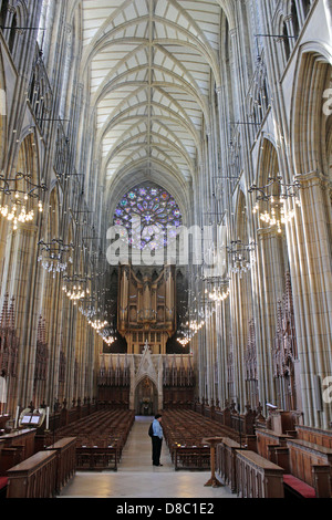 Lancing College Chapel rose window and organ Stock Photo - Alamy
