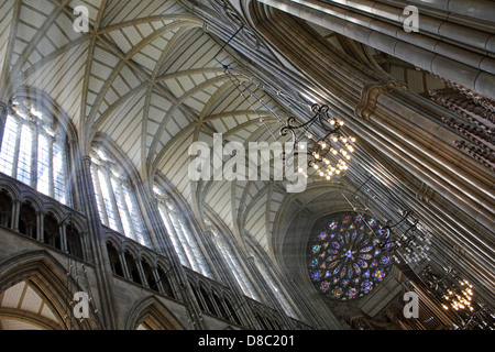 Lancing College Chapel rose window and organ Stock Photo - Alamy