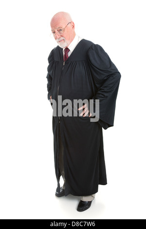 A serious male judge isolated on white background Stock Photo - Alamy