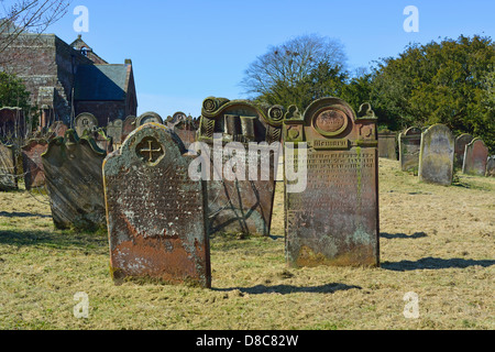 Gravestones. Church of St. Mary Holme Cultram. Abbeytown, Cumbria ...