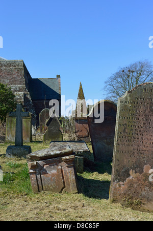 Gravestones. Church of St. Mary Holme Cultram. Abbeytown, Cumbria ...