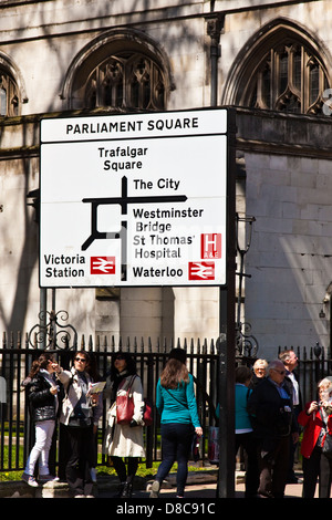 Parliament Square Road Sign Stock Photo - Alamy