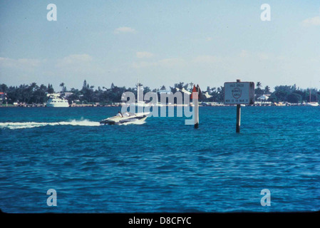 A boat speeds through a designated manatee idle zone, endangering these ...