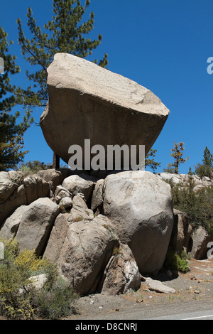 The perched boulder a glacial erratic on Ben Hogh Isle of Coll Stock ...