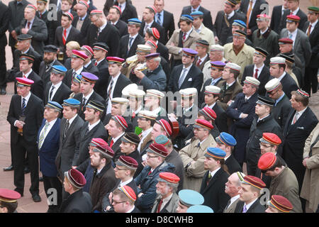 Members of different fraternities gather at a fraternity memorial ...