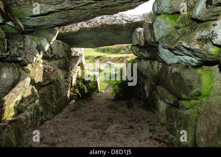 The Inside Bant's Carn Burial Chamber in Halangy Village on the Island ...