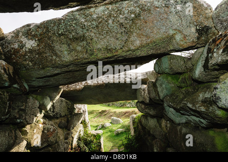 The Inside Bant's Carn Burial Chamber in Halangy Village on the Island ...