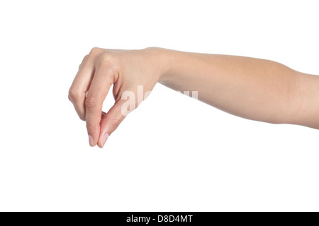 human hand holding something, isolated on white background Stock Photo ...