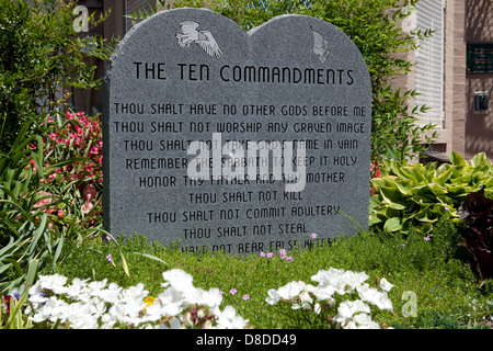 The Ten Commandments stone tablet monument - Washington, DC USA Stock ...