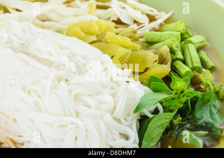 White noodle of the food east north Thai Stock Photo - Alamy