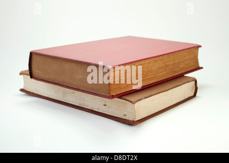 Books an overlap isolated on white background Stock Photo - Alamy