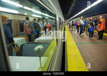 Grand Central Station Parade of trains event Stock Photo - Alamy