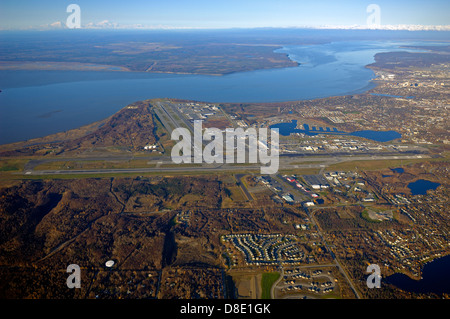 An aerial view of Ted Stevens Anchorage International Airport Stock ...