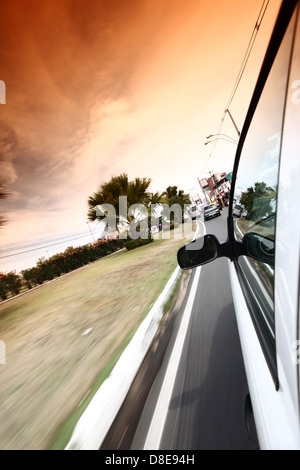 speedy day drive on car Stock Photo - Alamy