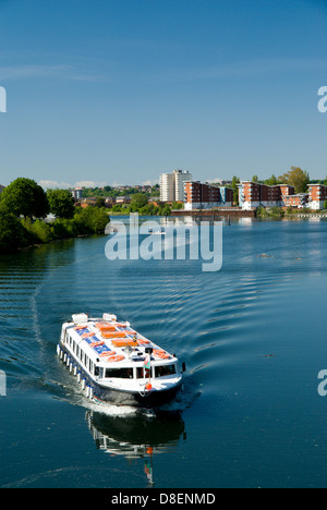Cardiff Bay water bus transport in Cardiff Bay, South Wales, UK Stock ...