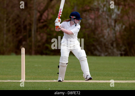 University sport, ladies cricket batter Stock Photo - Alamy