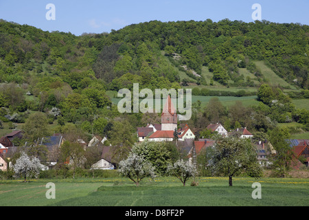 Germany, Baden-Wuerttemberg, Geislingen am Kocher, village peaceful ...