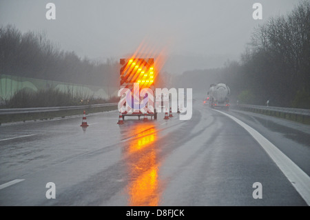 Traffic sign Umleitung, route diversion Stock Photo - Alamy