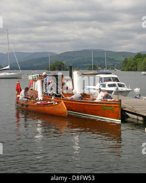Steam launches on Windermere Stock Photo - Alamy