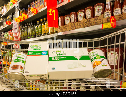 ASDA Smart Price own brand peach slices in a can 411g isolated on Stock ...