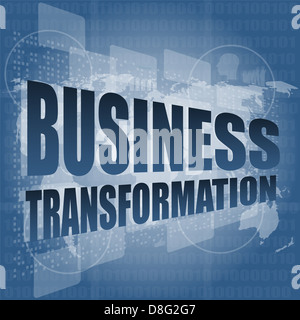 business transformation words on touch screen interface Stock Photo - Alamy